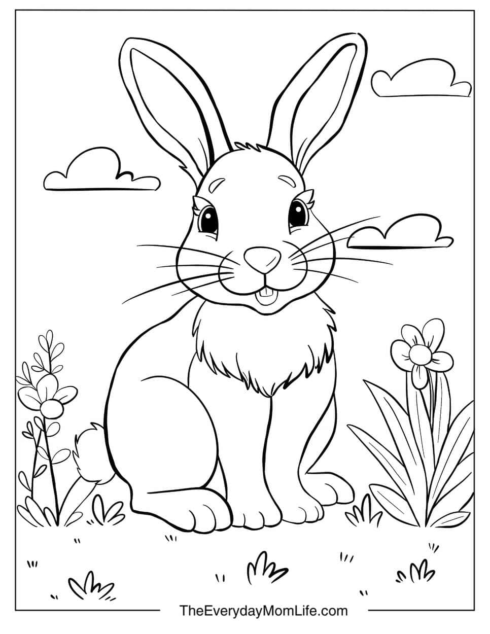 Bunny Coloring Pages for Kids (Free PDF)