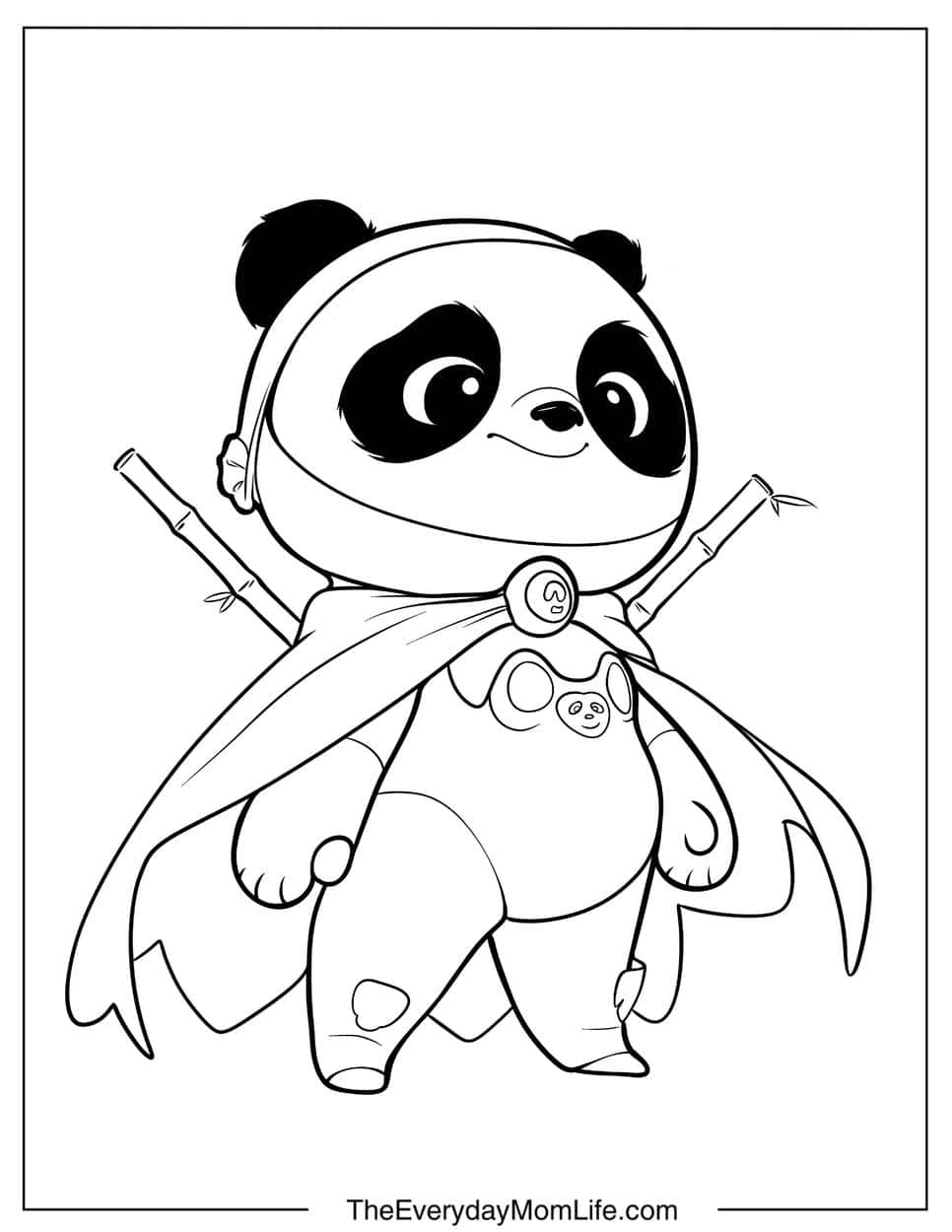 Panda Coloring Pages for Kids (Free PDF)