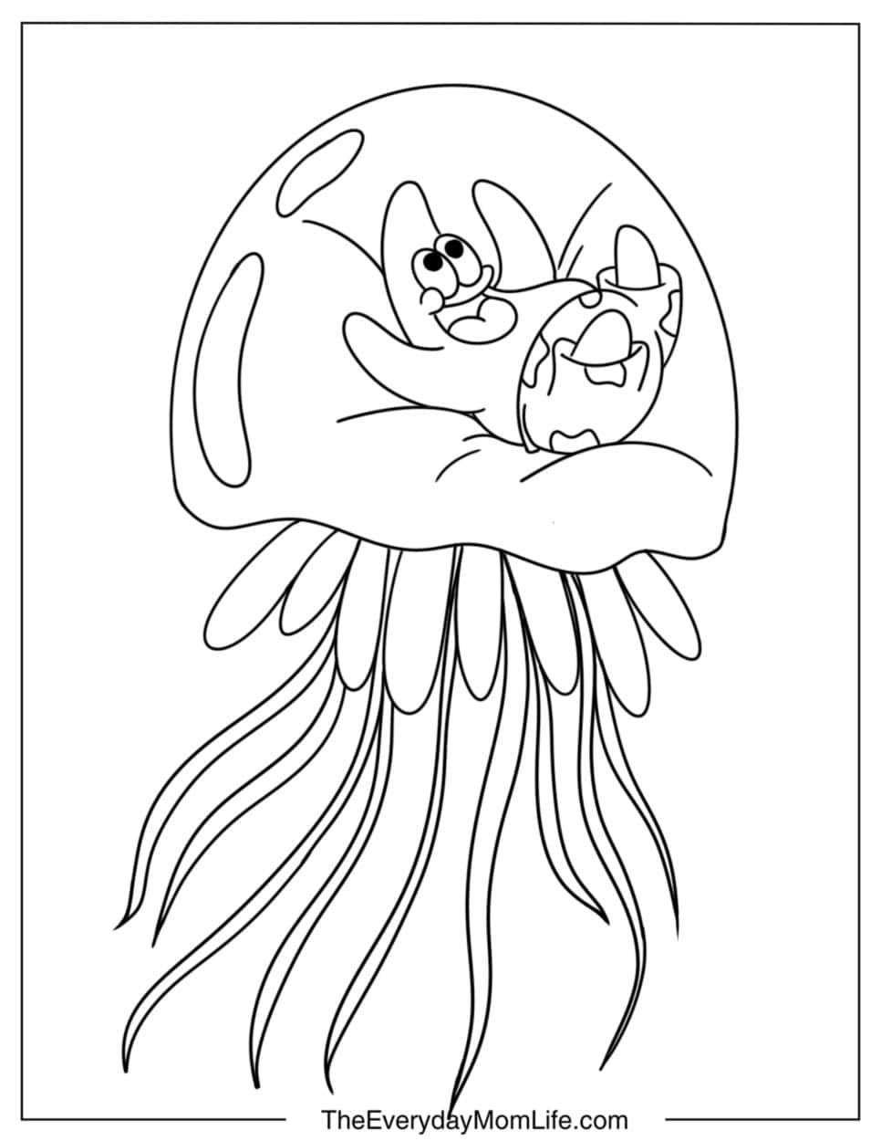 PDF Printable Jellyfish Coloring Pages - The Everyday Mom Life