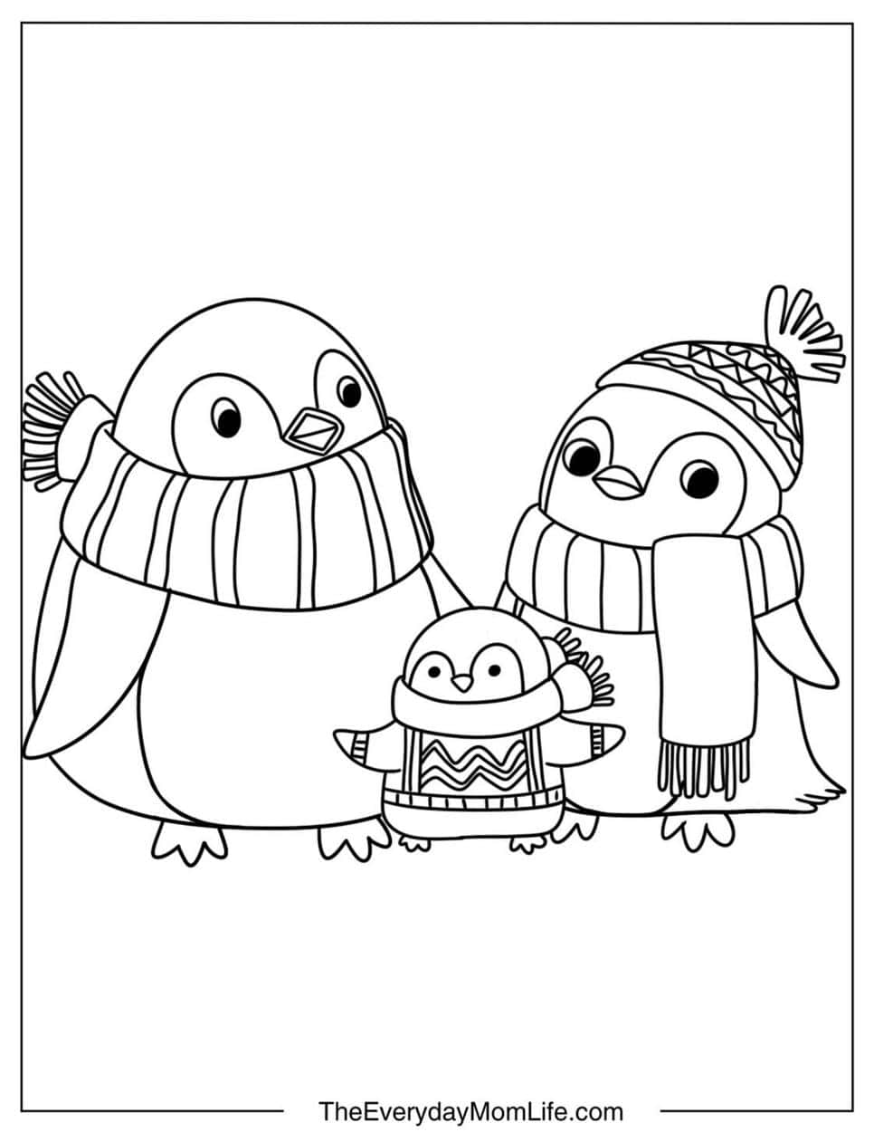 Penguin Coloring Pages For Kids (Free PDF)