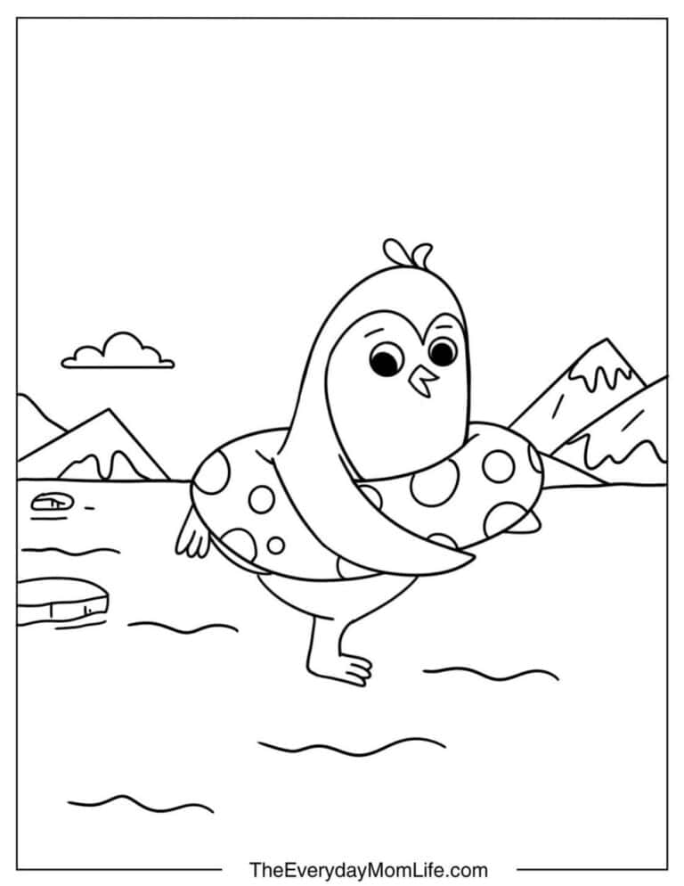 Penguin Coloring Pages For Kids (Free PDF)