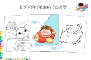 Pig Coloring Pages for Kids (Free PDF)