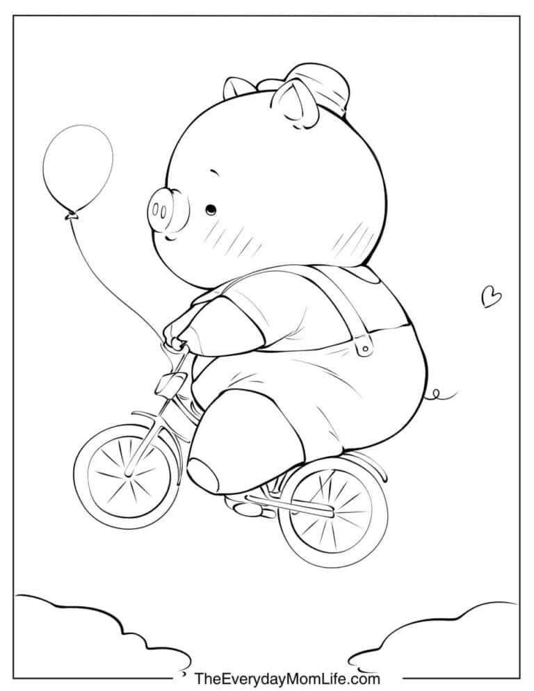 Pig Coloring Pages for Kids (Free PDF)