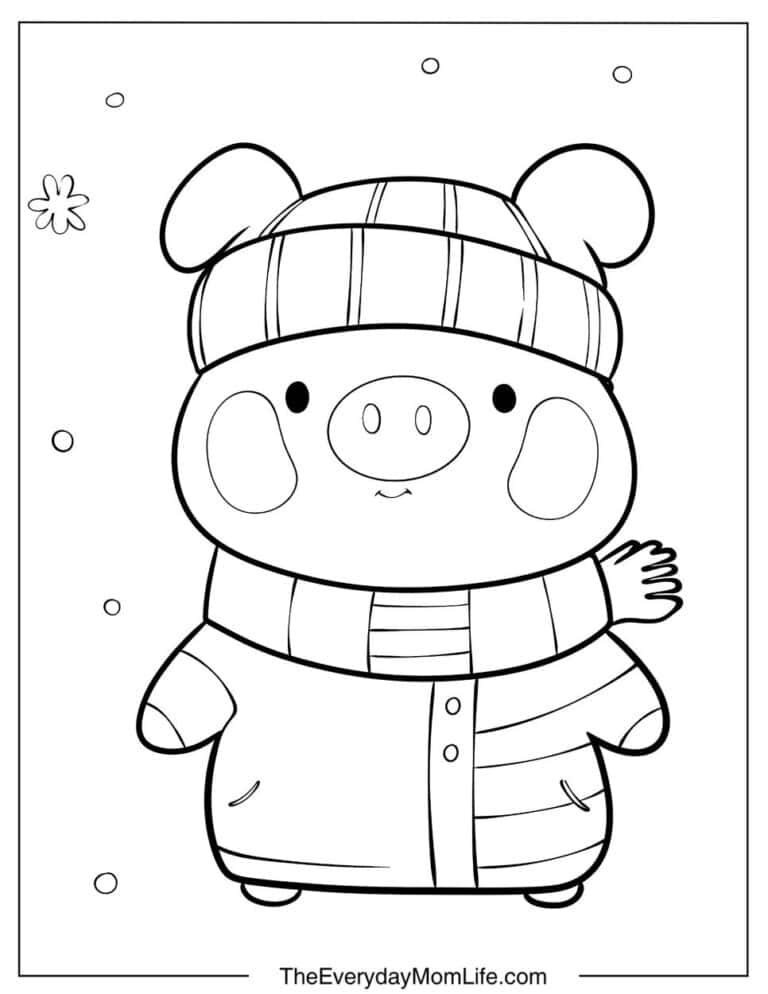 Pig Coloring Pages for Kids (Free PDF)