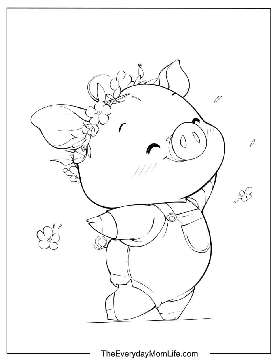 Pig Coloring Pages for Kids (Free PDF)