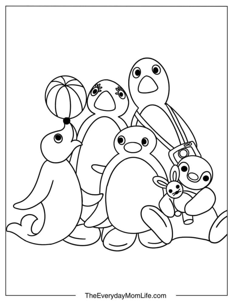 Penguin Coloring Pages For Kids (Free PDF)