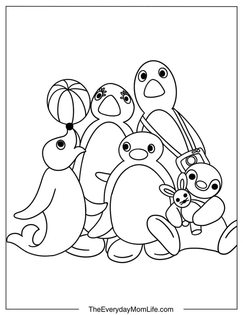 Penguin Coloring Pages For Kids (Free PDF)