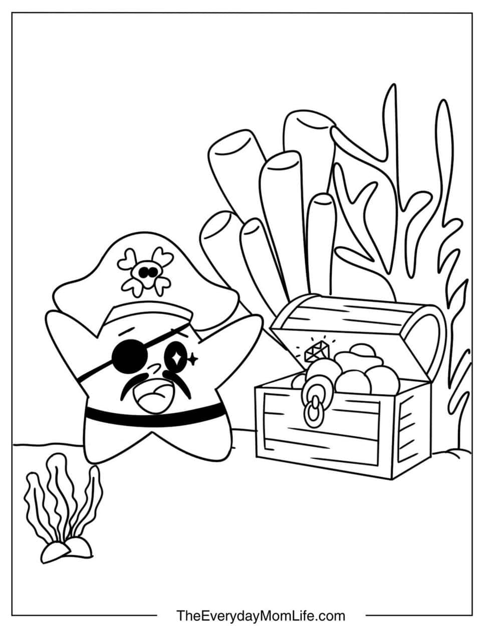 Starfish Coloring Pages for Kids (Free PDF)