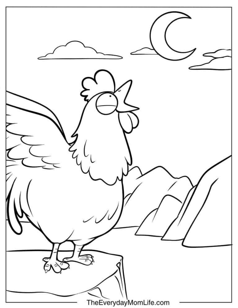 Chicken Coloring Pages for Kids (Free PDF) - The Everyday Mom Life
