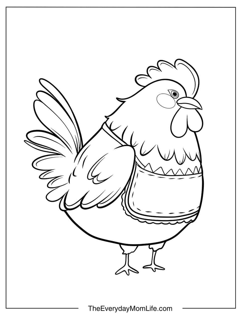 Chicken Coloring Pages for Kids (Free PDF) - The Everyday Mom Life