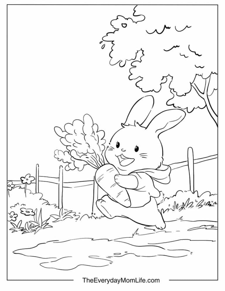 Bunny Coloring Pages for Kids (Free PDF)