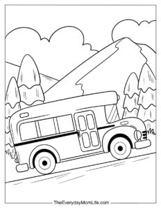 Free Printable School Bus Coloring Pages - The Everyday Mom Life
