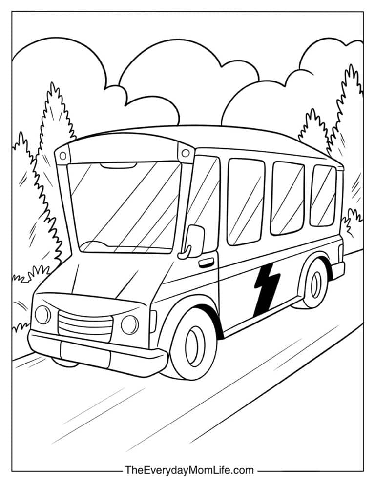 Free Printable School Bus Coloring Pages - The Everyday Mom Life