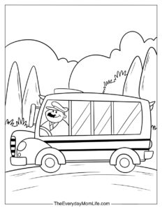 Free Printable School Bus Coloring Pages - The Everyday Mom Life