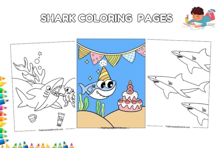 Shark Coloring Pages for Kids (Free PDF)