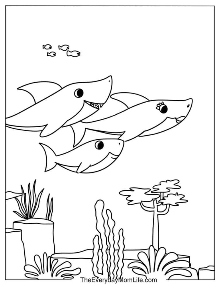 Shark Coloring Pages for Kids (Free PDF)