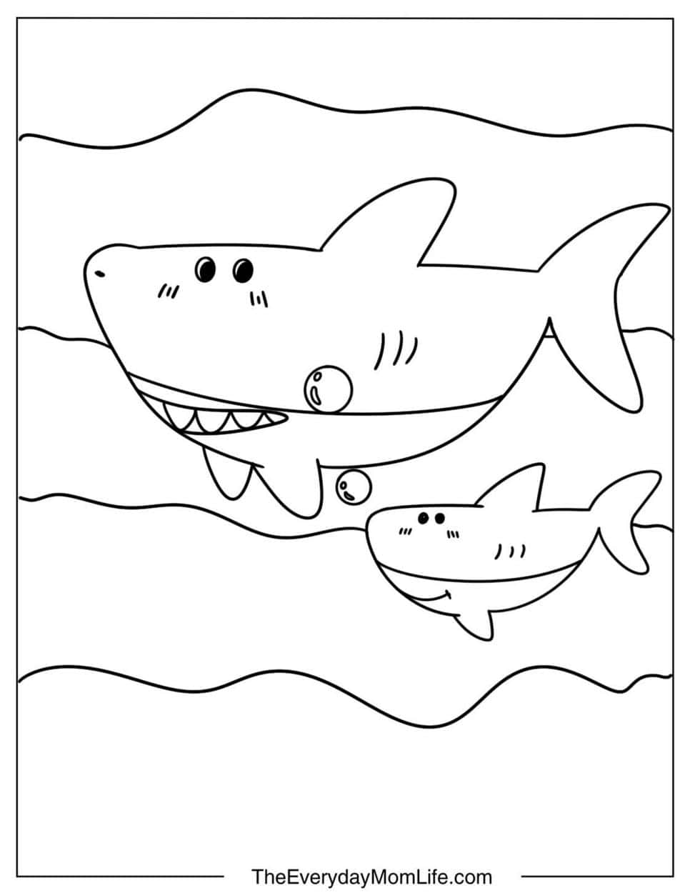 Shark Coloring Pages for Kids (Free PDF)