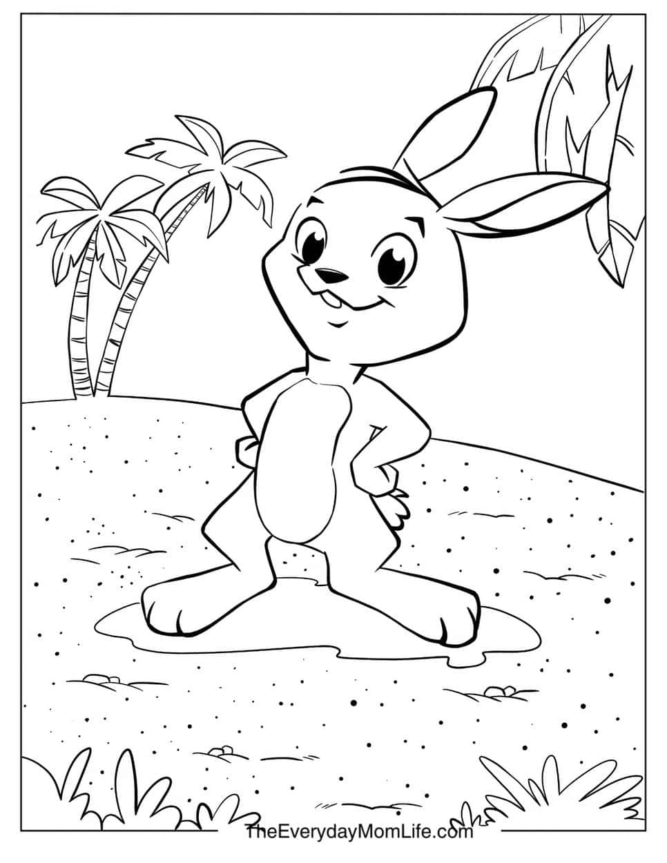 Bunny Coloring Pages for Kids (Free PDF)