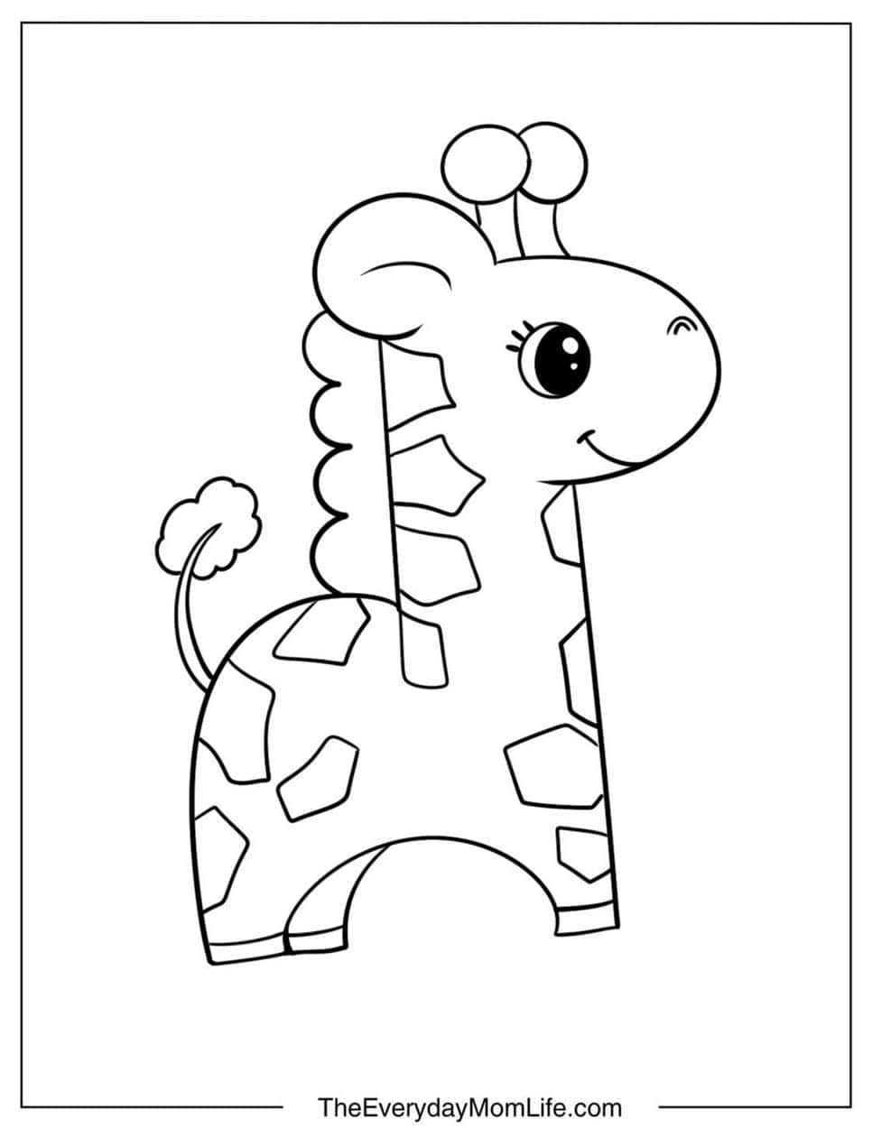 Giraffe Coloring Pages For Kids (Free PDF)