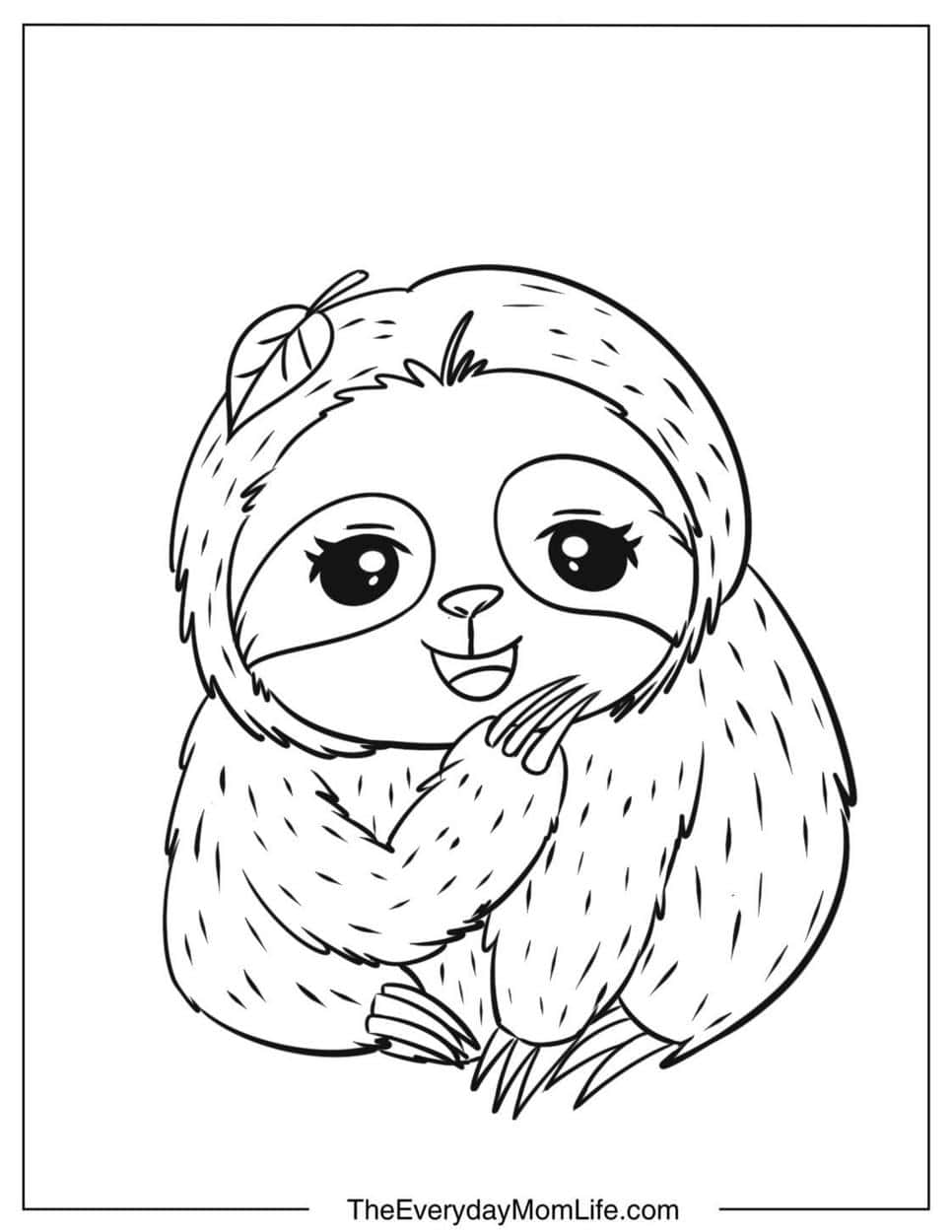 Sloth Coloring Pages For Kids (Free PDF)