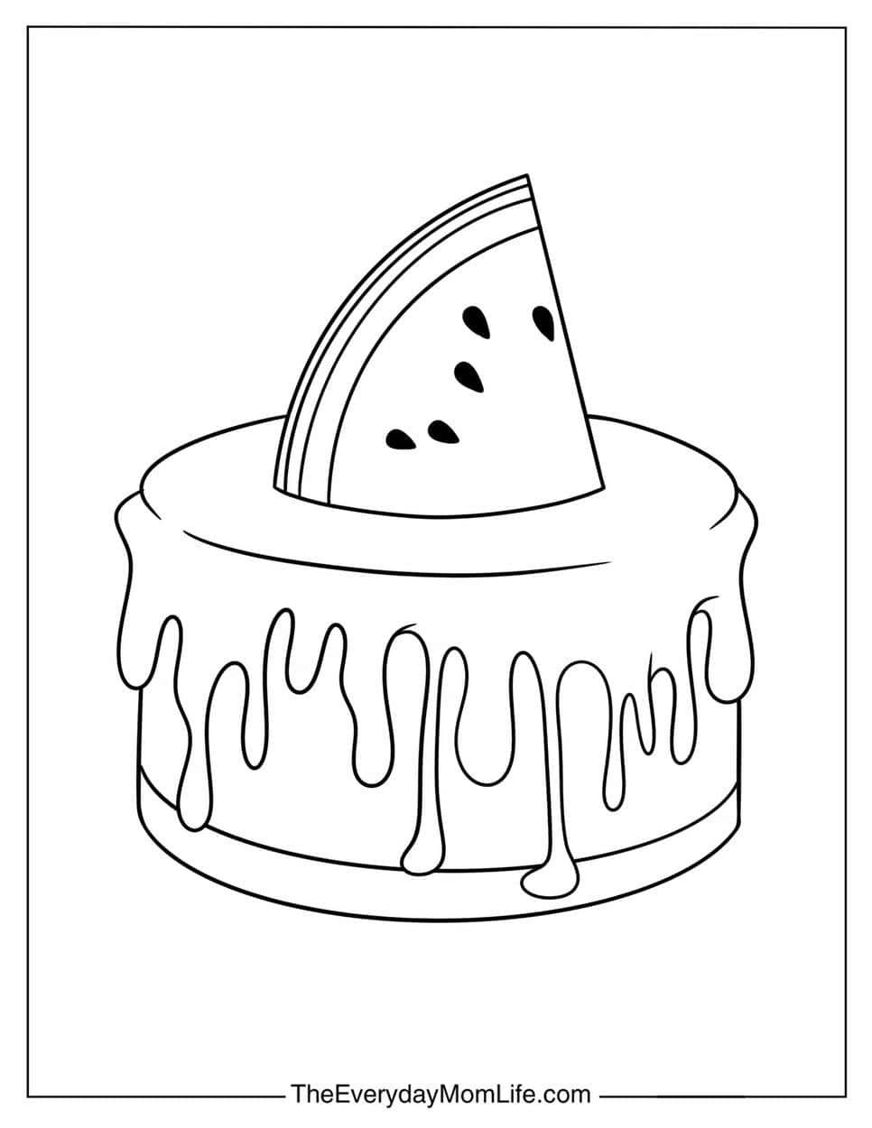 Watermelon Coloring Pages for Kids (Free PDF)