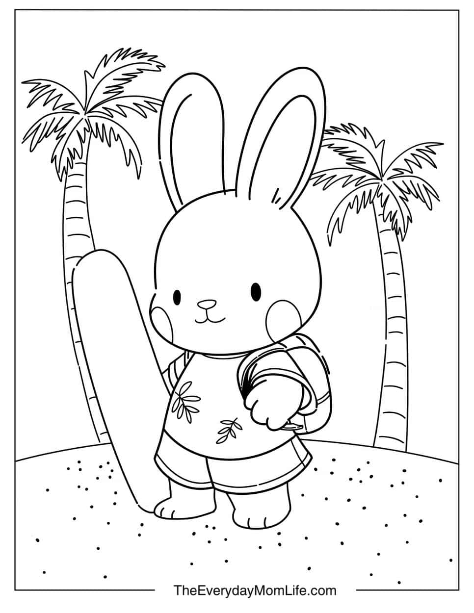 Bunny Coloring Pages for Kids (Free PDF)
