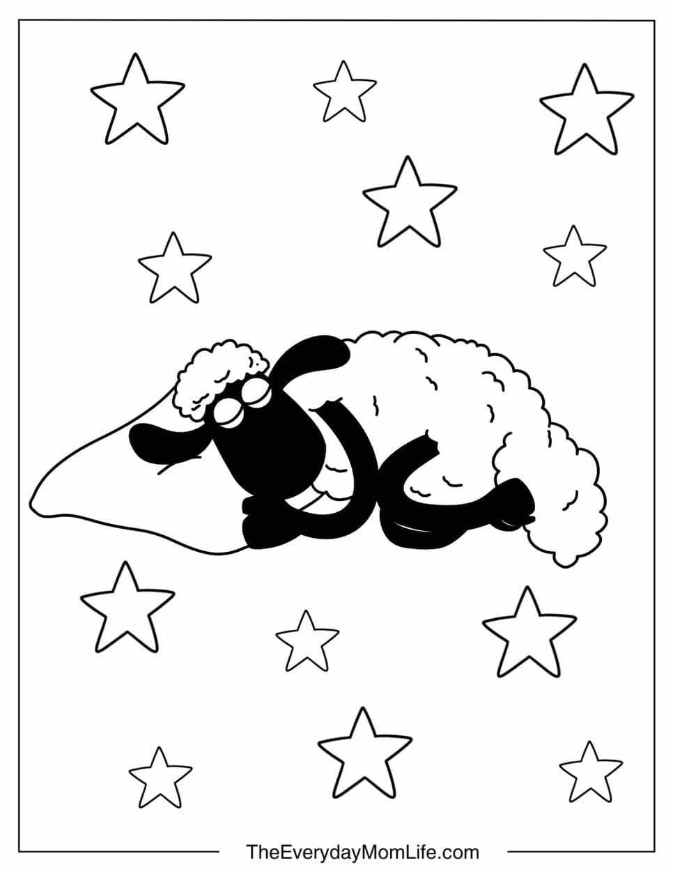 Sheep Coloring Pages for Kids (Free PDF)
