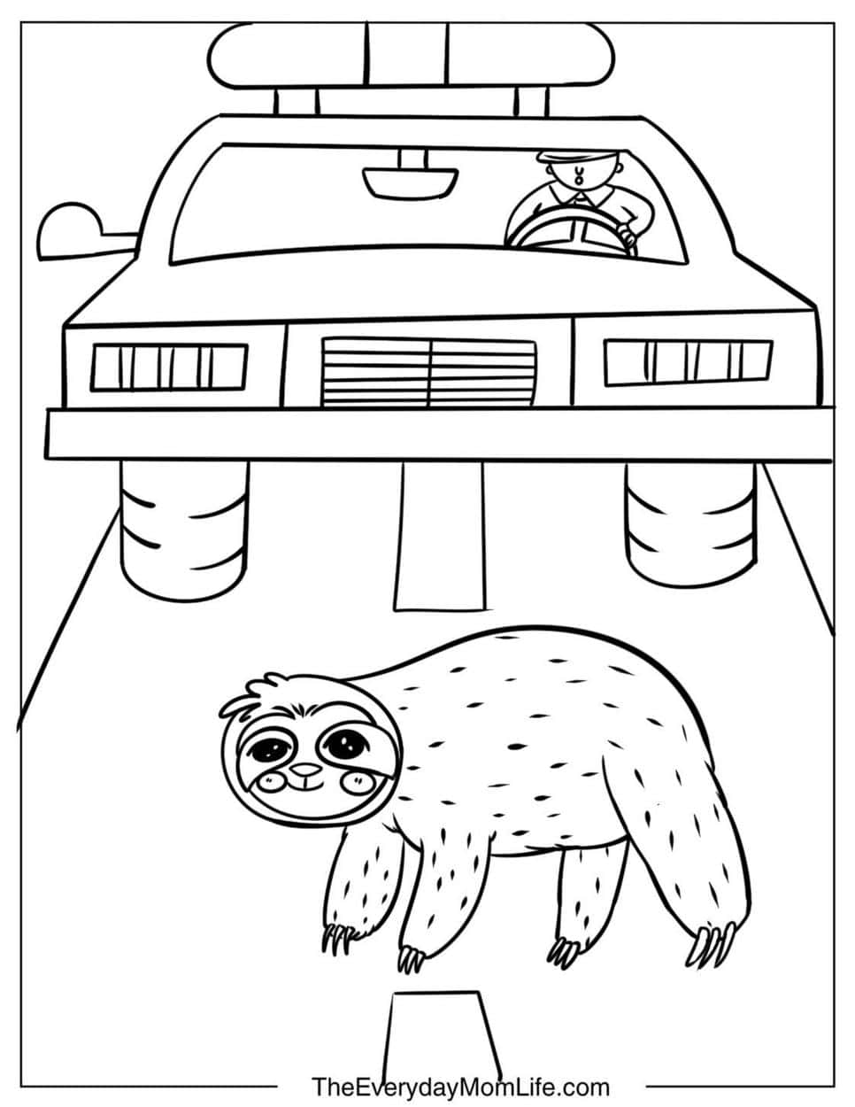 Sloth Coloring Pages For Kids (Free PDF)