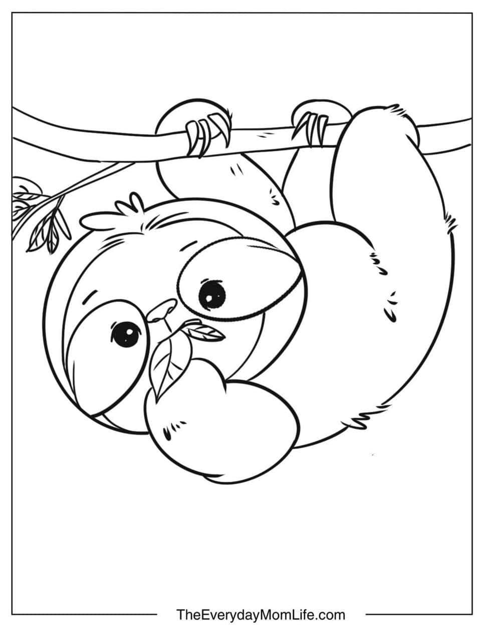 Sloth Coloring Pages For Kids (Free PDF)