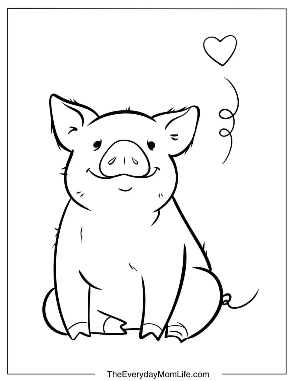 Pig Coloring Pages for Kids (Free PDF)