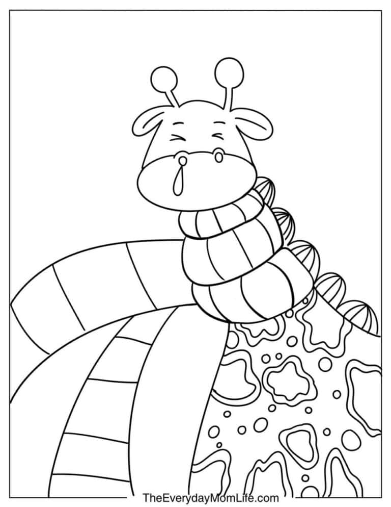 Giraffe Coloring Pages For Kids (Free PDF)