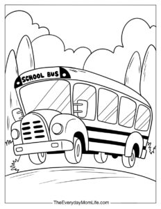 Free Printable School Bus Coloring Pages - The Everyday Mom Life