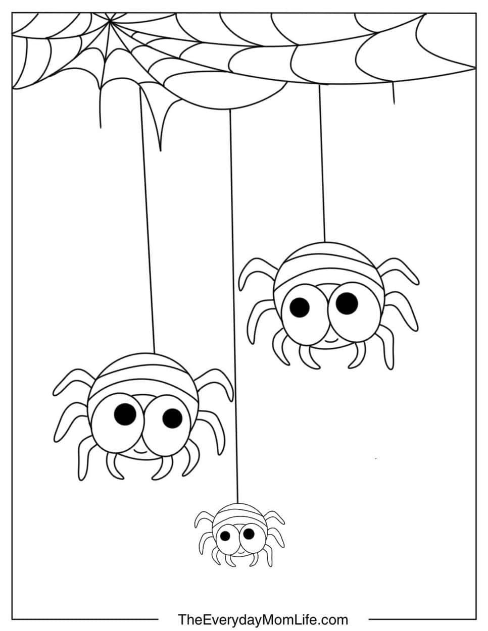 Free PDF Spider Coloring Pages