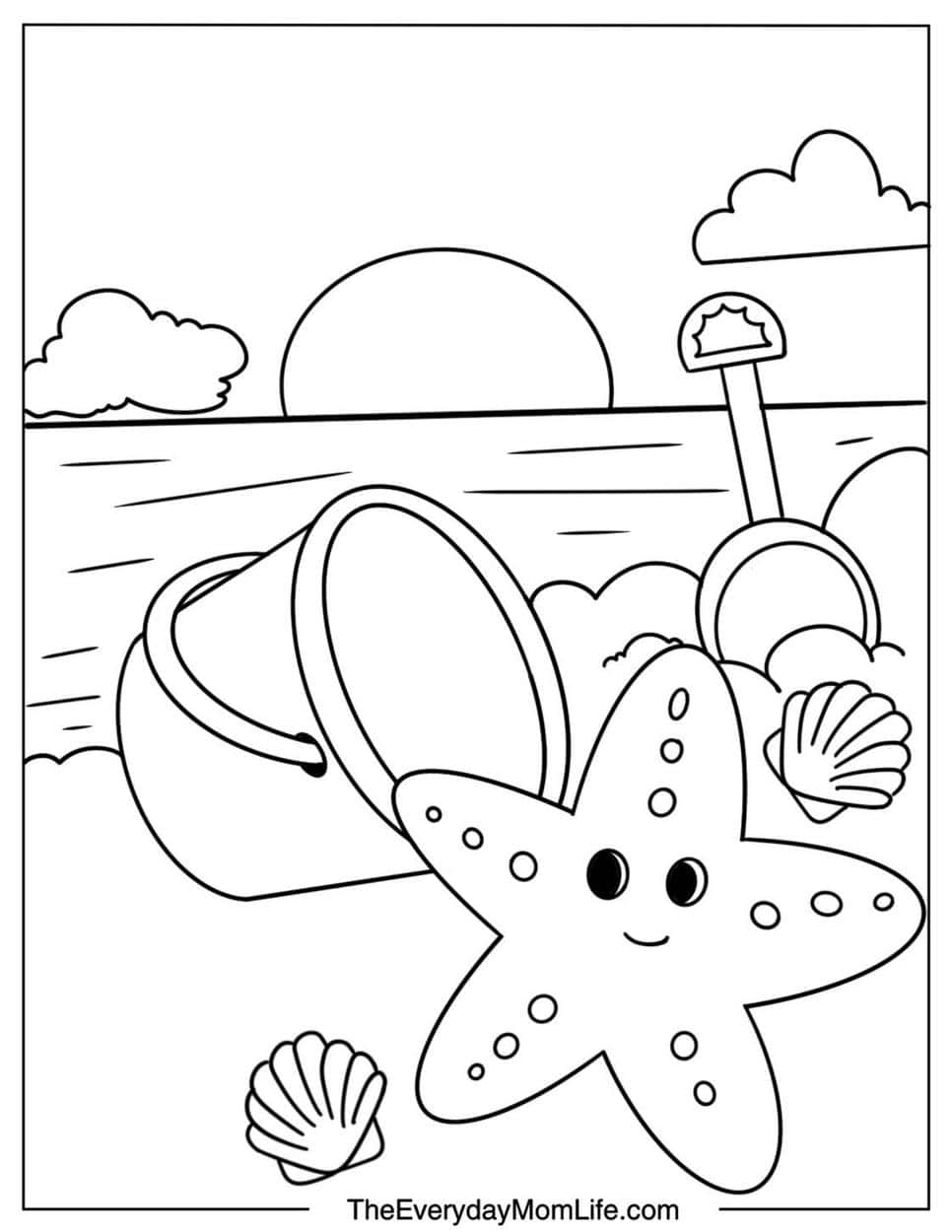 Starfish Coloring Pages for Kids (Free PDF)