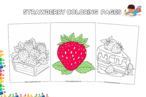 Strawberry Coloring Pages for Kids (Free Printable)