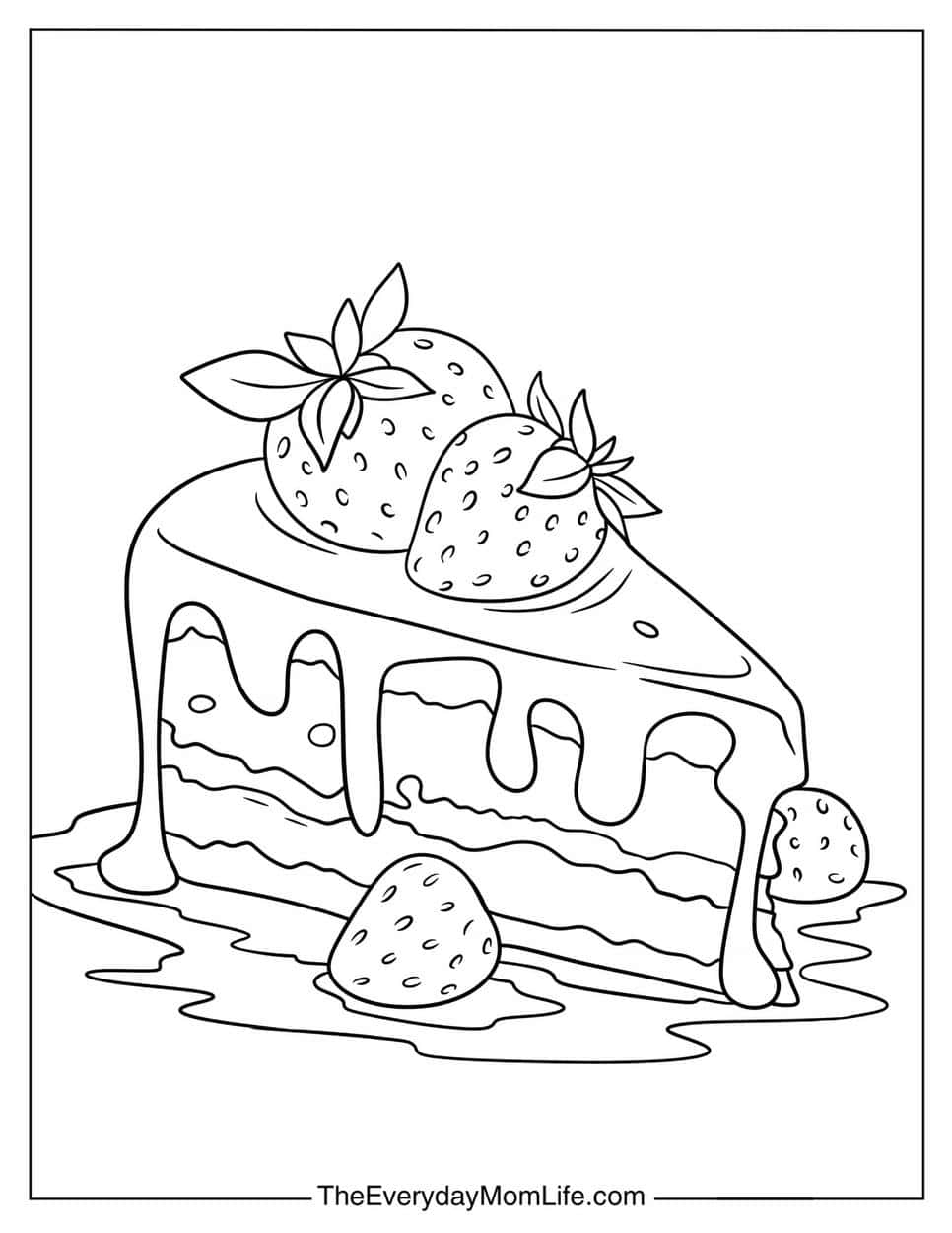 Strawberry Coloring Pages for Kids (Free Printable)