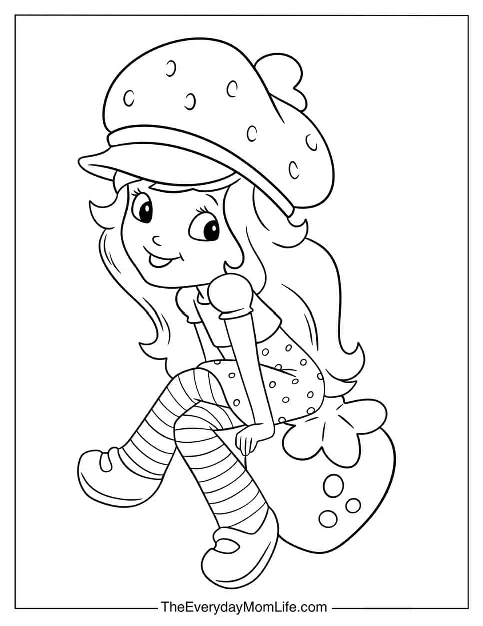 Strawberry Coloring Pages for Kids (Free Printable)