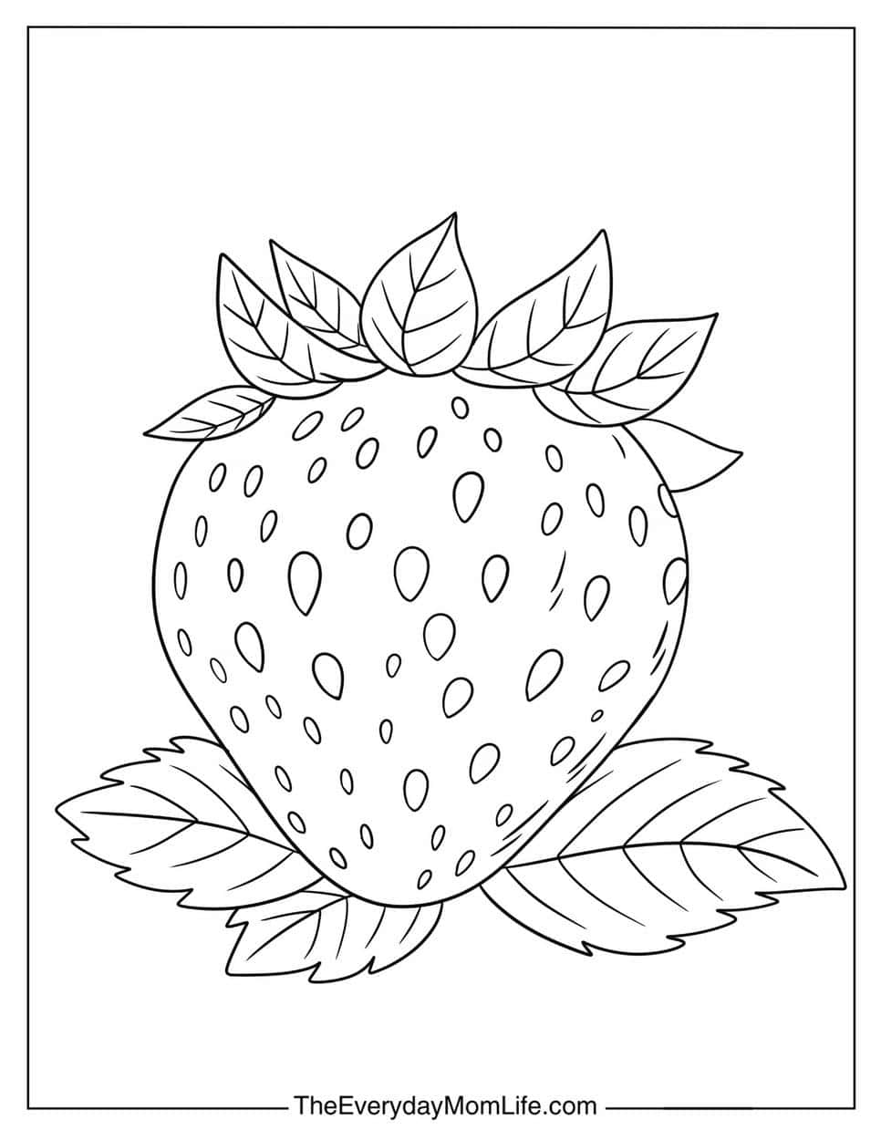 Strawberry Coloring Pages for Kids (Free Printable)