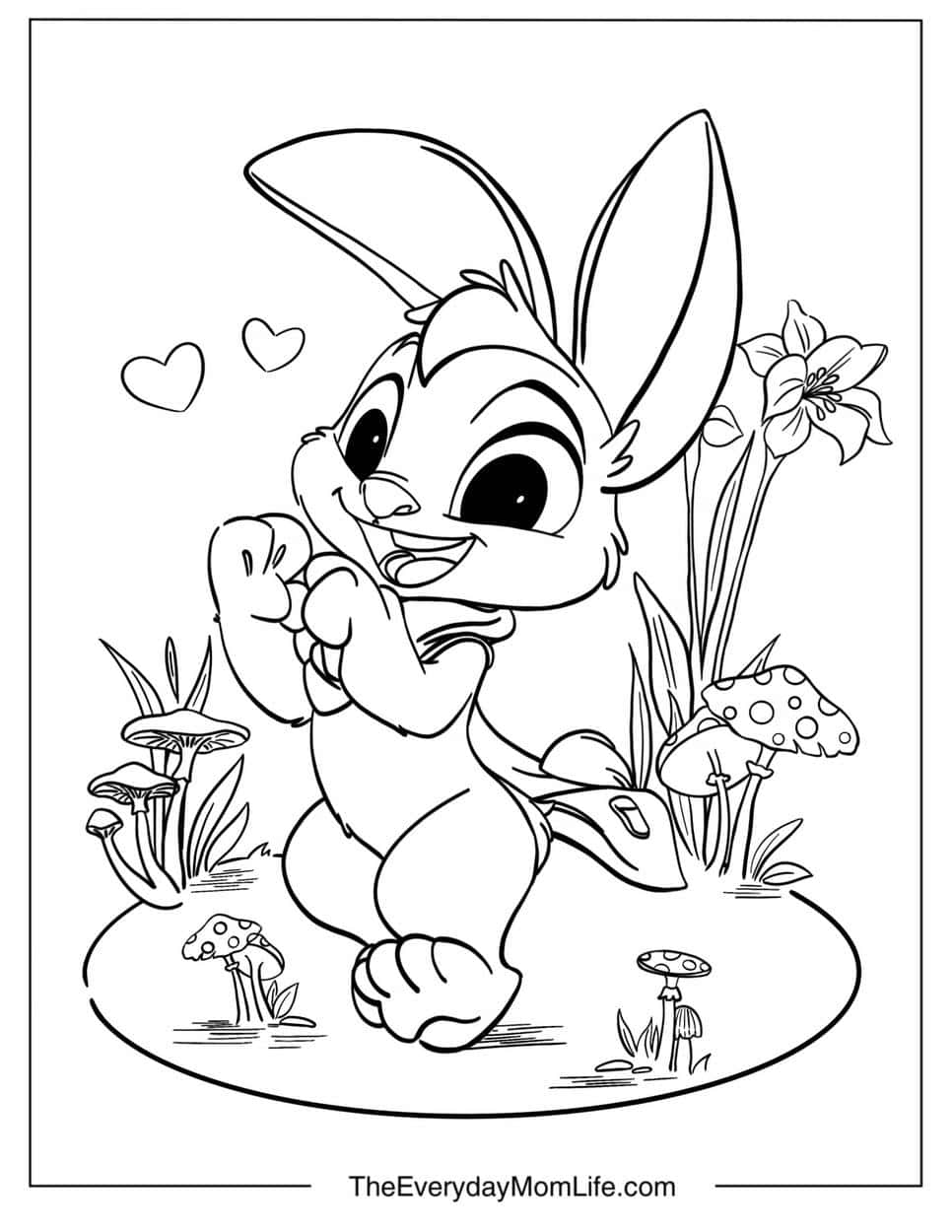 Bunny Coloring Pages for Kids (Free PDF)