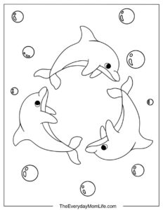 Free Printable Dolphin Coloring Pages