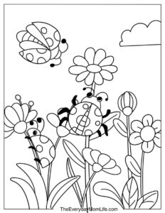 Ladybug Coloring Pages for Kids (Free PDF)