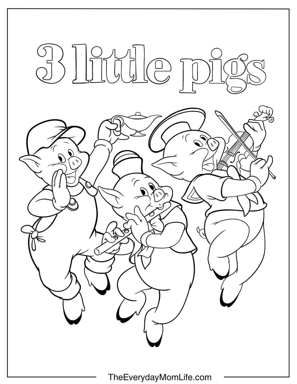 Pig Coloring Pages for Kids (Free PDF)