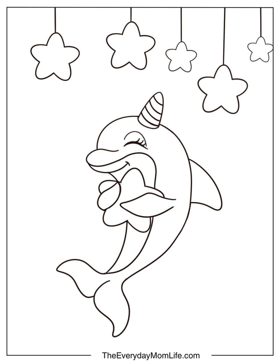 Free Printable Dolphin Coloring Pages