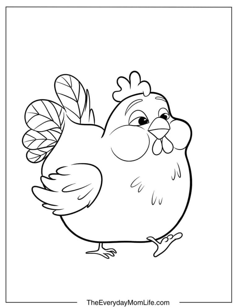 Chicken Coloring Pages for Kids (Free PDF) - The Everyday Mom Life