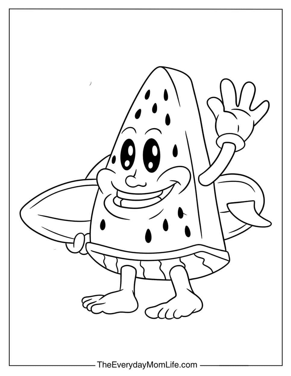 Watermelon Coloring Pages for Kids (Free PDF)