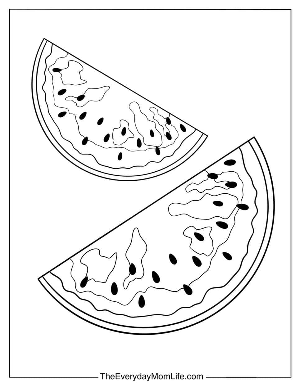 Watermelon Coloring Pages for Kids (Free PDF)