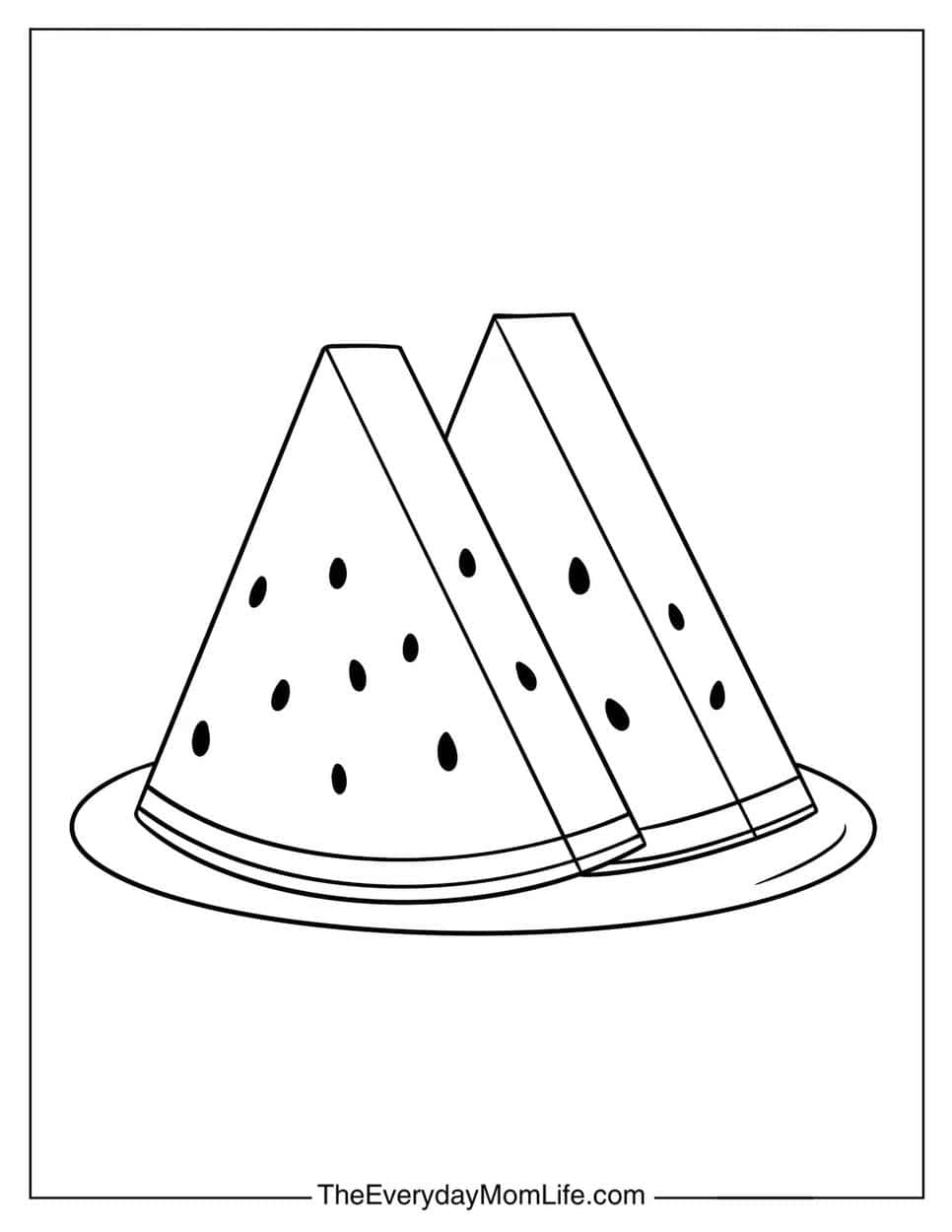 Watermelon Coloring Pages for Kids (Free PDF)