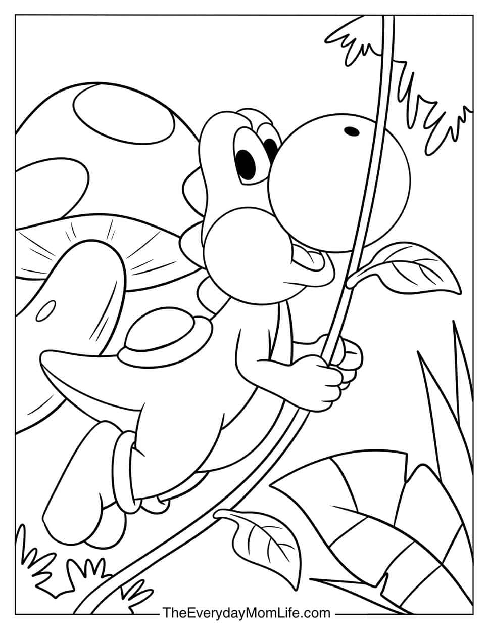 PDF Printable Yoshi Coloring Pages - The Everyday Mom Life