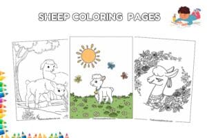 Sheep Coloring Pages for Kids (Free PDF)