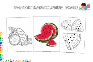 Watermelon Coloring Pages for Kids (Free PDF)